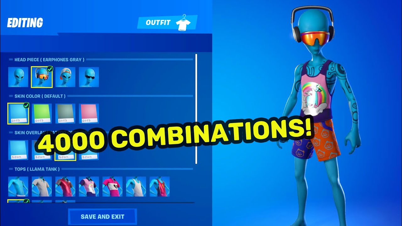Human Bill (CUSTOMIZABLE SKIN) All Different Styles Showcase - Fortnite ...