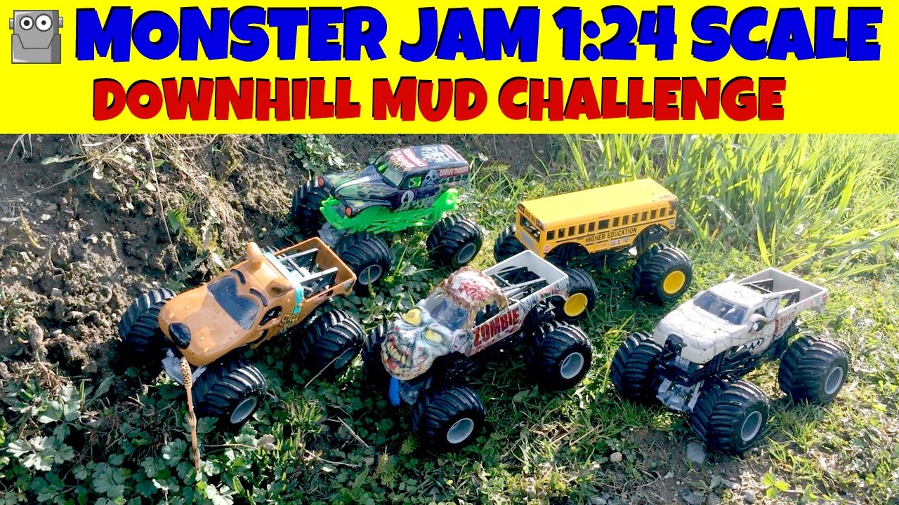 MONSTER JAM Downhill Mud Challenge - YouTube