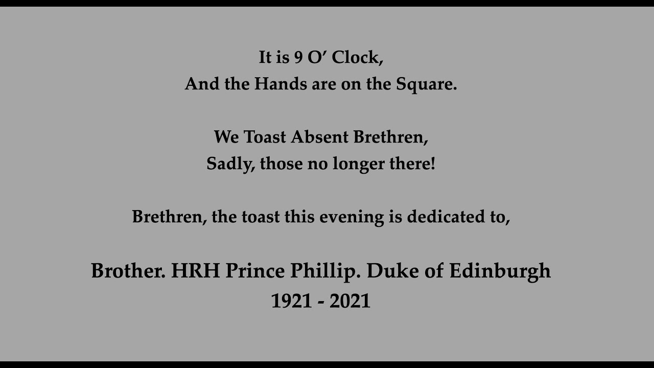 Absent Brethren Toast 09/04/2021 - YouTube