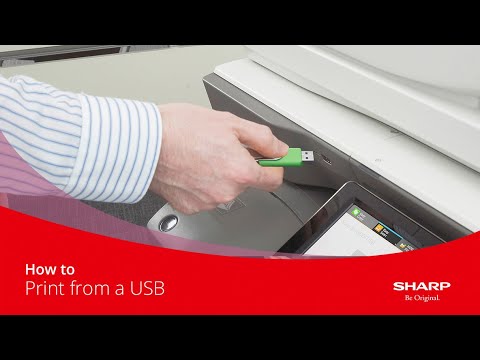How to Guide | How to Print from a USB on a Sharp MFP - YouTube