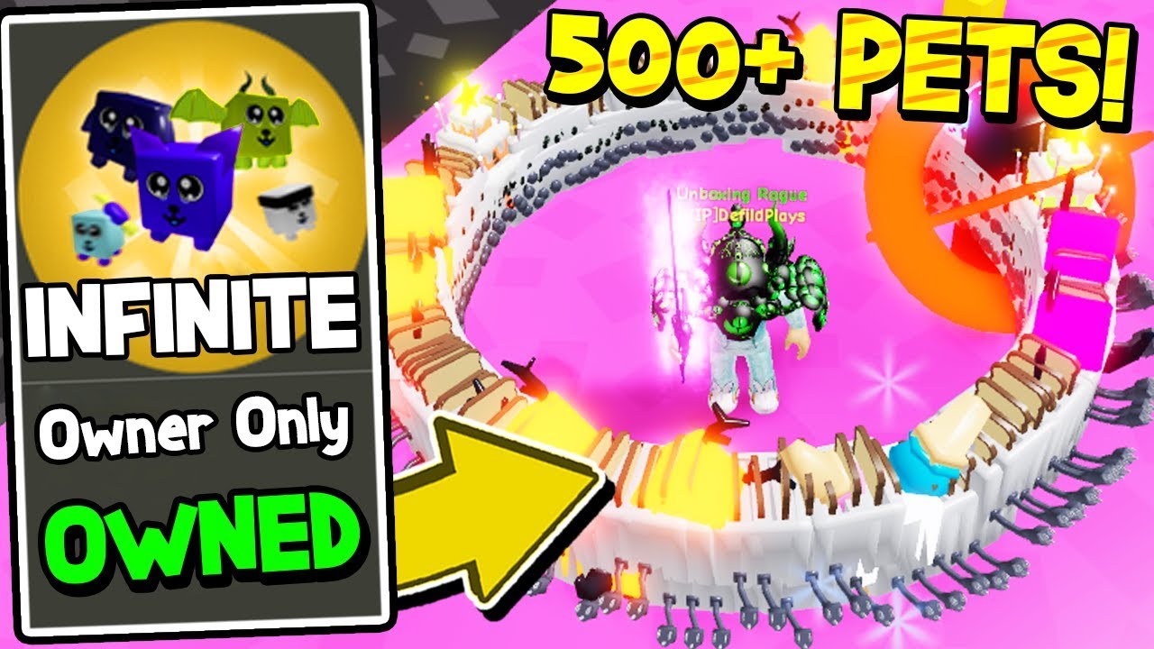 OWNER GAVE ME INFINITE PETS IN UNBOXING SIMULATOR! *500+ PETS* Roblox ...