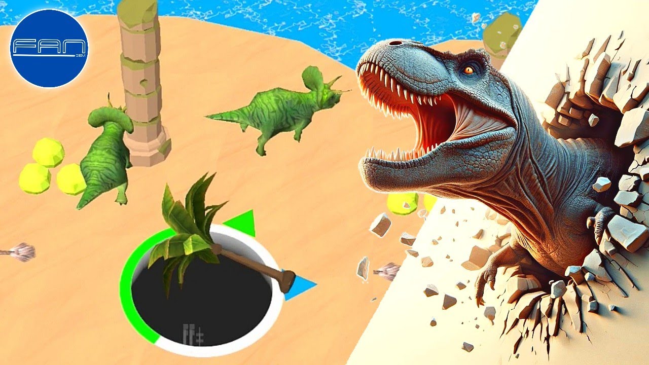Level Up in Dino Hole 3D - Dino Game - YouTube