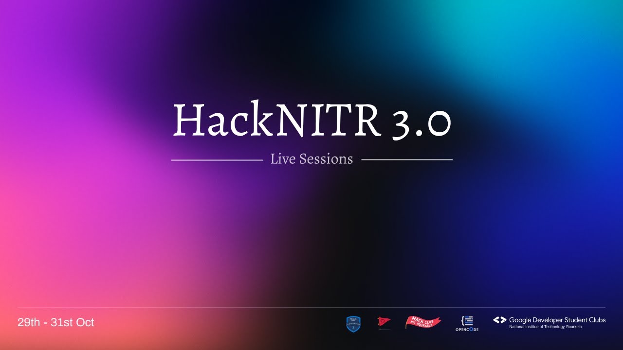 HackNITR 3.0 | Live Sessions - YouTube