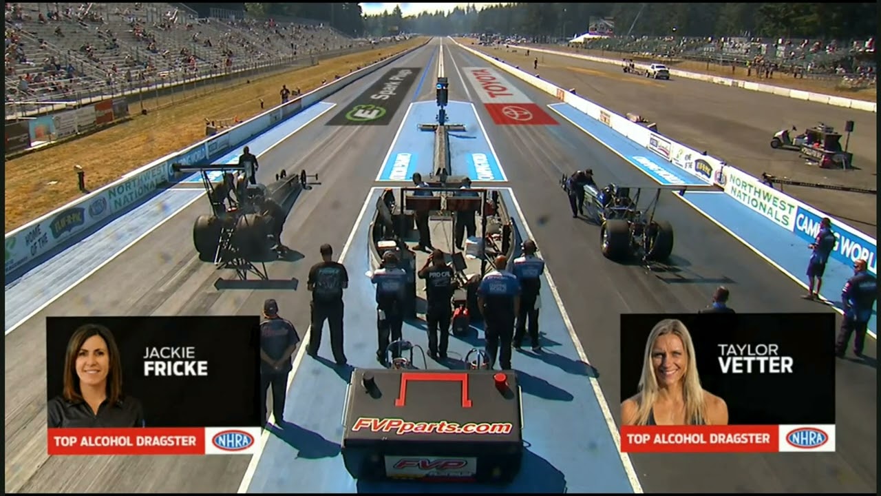 Taylor Vetter, Jackie Fricke, Top Alcohol Dragster, Qualifying Rnd 3 ...