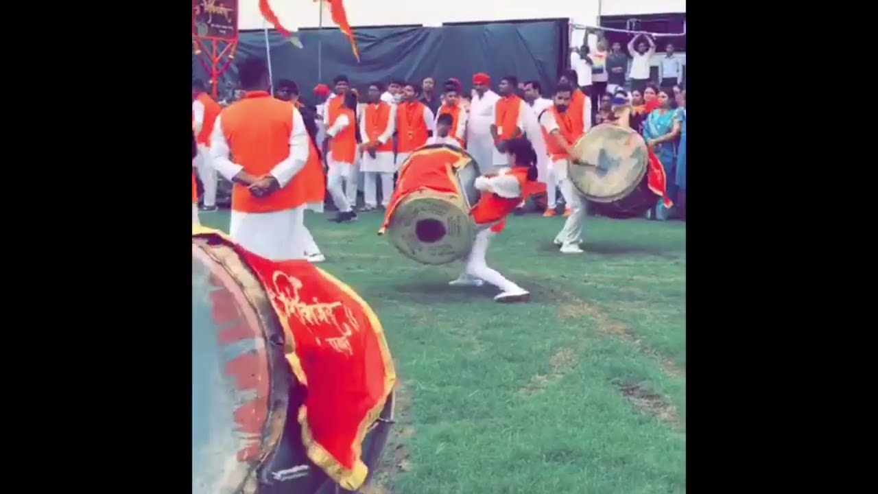 Dhol tasha pathak in nagpur at naivedhyam eastoria on guru purnima 2018 ...
