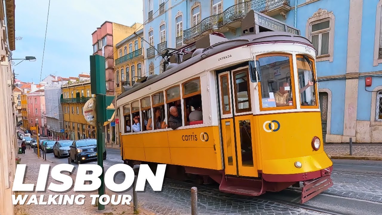 Walking Tour Lisbon 2023 - Walk Along the Iconic Tram 28 Route [4K UHD] - YouTube