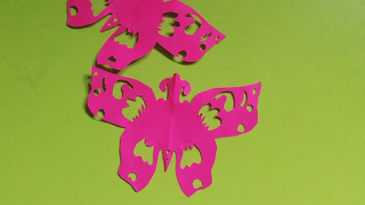 Paper cutting craft ideas, how to cut paper butterfly 🦋🦋 shape in Paper ...