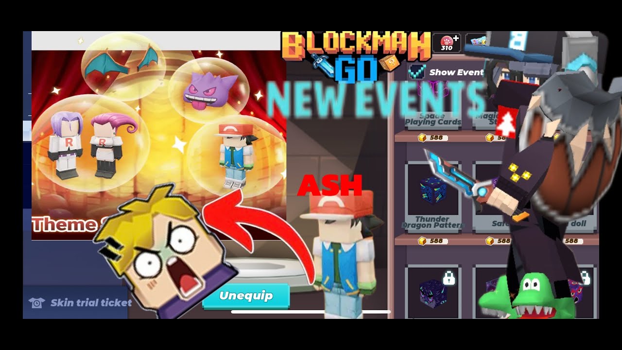 REVIEW LOTTERY NEW THEME POKEMON IN BLOCKMAN GO - YouTube