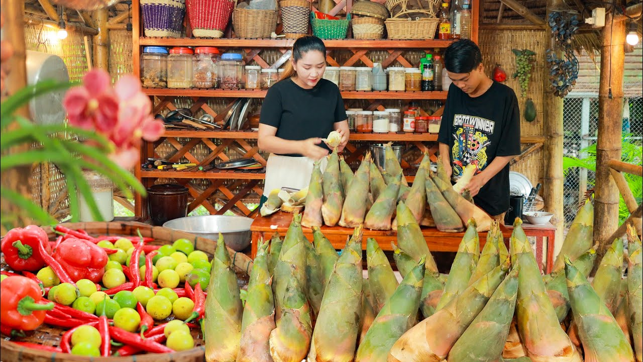 "How to Pickle Bamboo" | A lot of bamboo shoot, I pickle for long term ...