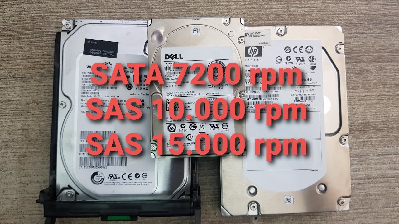 Thử thử tốc độ HDD SATA 7200rpm và SAS 10000rpm và SAS 15000rpm - YouTube