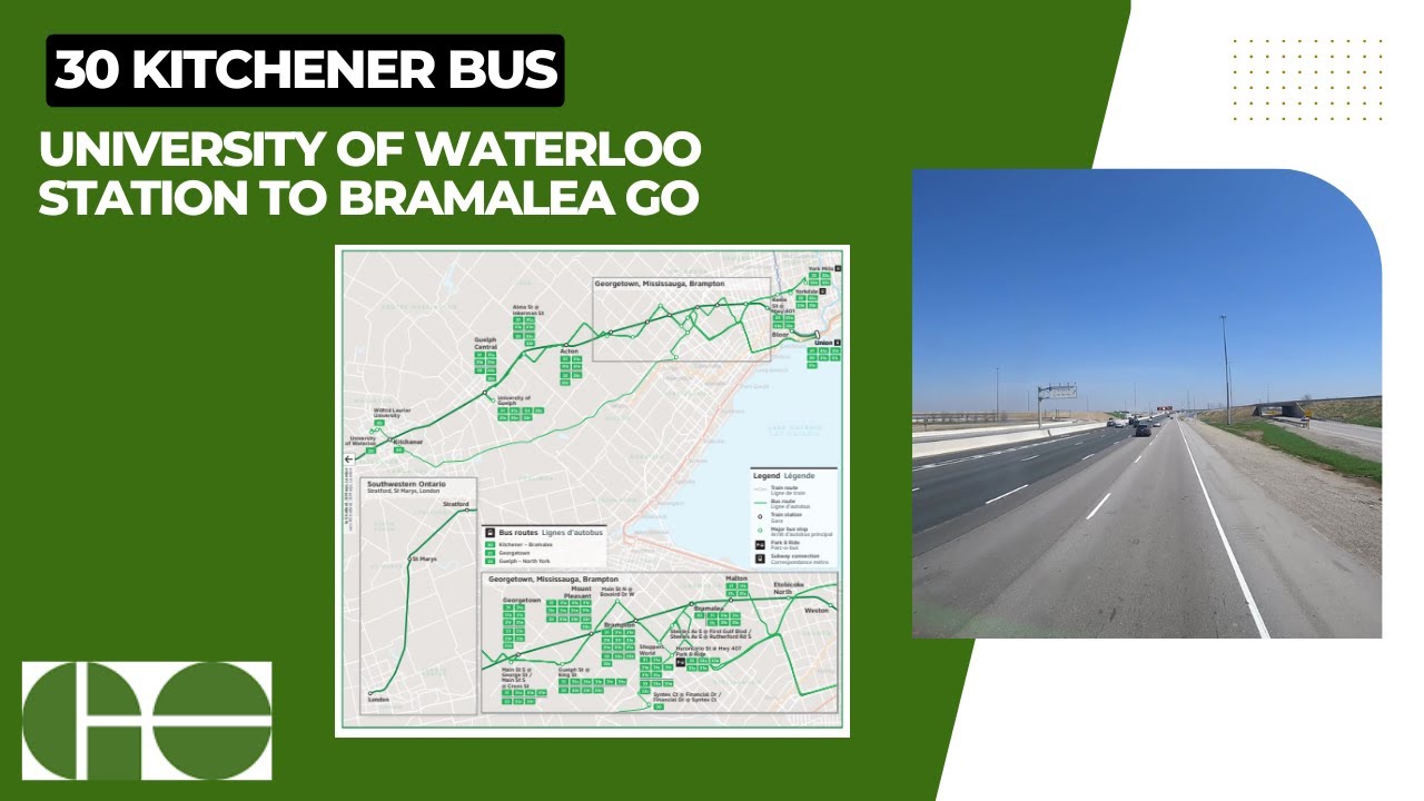 GO Transit 30 Kitchener Bus - University Of Waterloo Station To ...