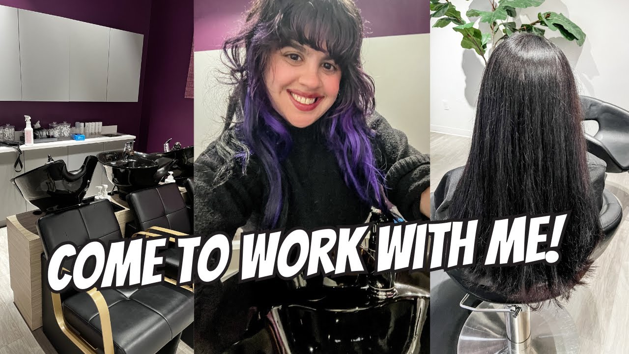 A Day in the Life as an Assistant Hair Stylist | Vlognukkah Day 2 - YouTube