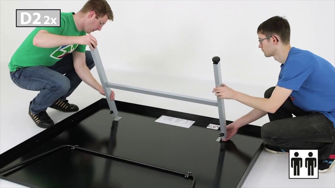 Assembly Table Tennis Table Heemskerk Rol Compact 2200 - YouTube