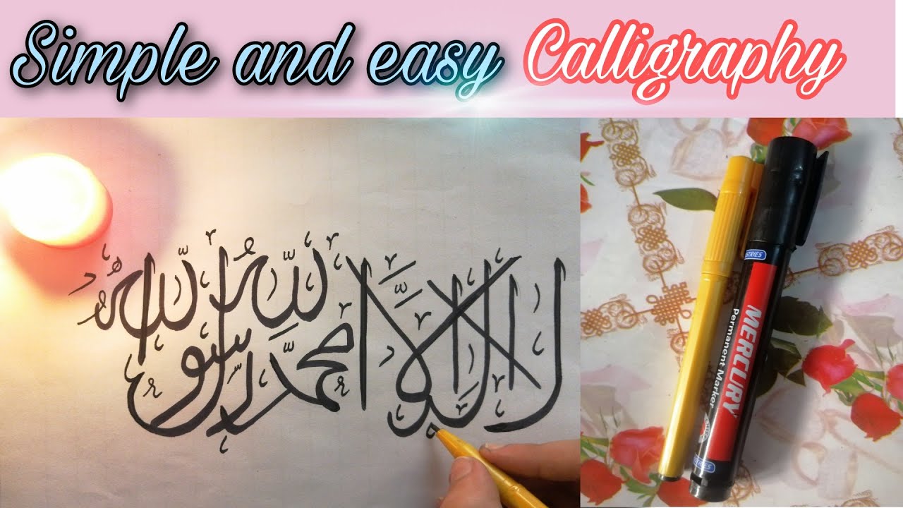 #simple and easy calligraphy with only cut markers.. ||how to write ...