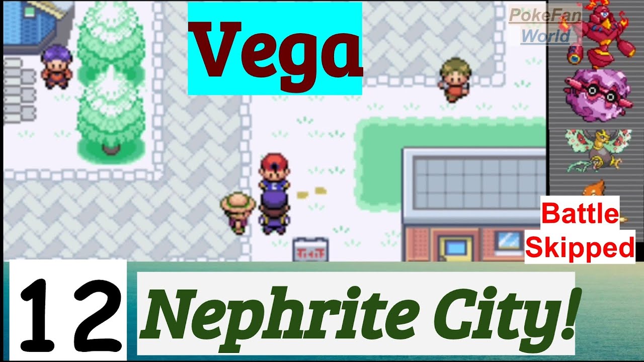 Pokemon Vega Part 12 PokeFan Exploring Nephrite City | GBA Rom Hack ...