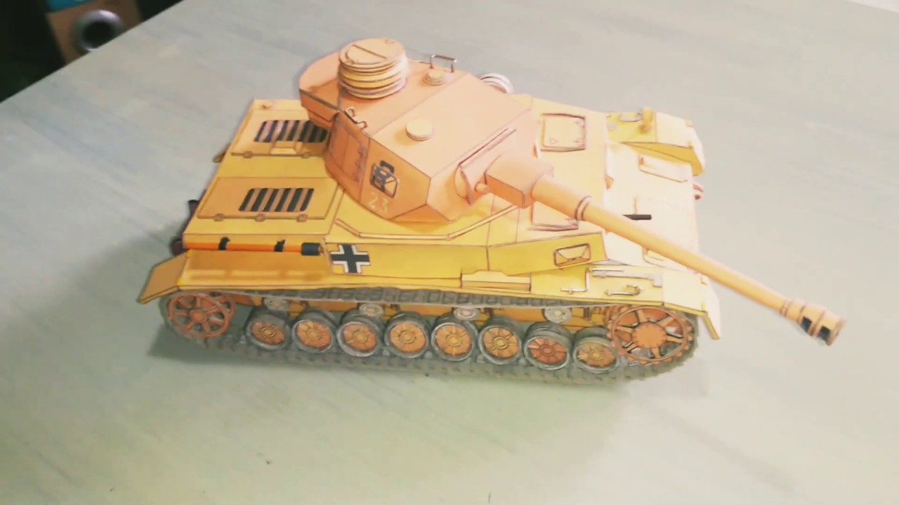 PzKpfw IV Panzerkampfwagen - Panzer IV paper model - Model card - YouTube