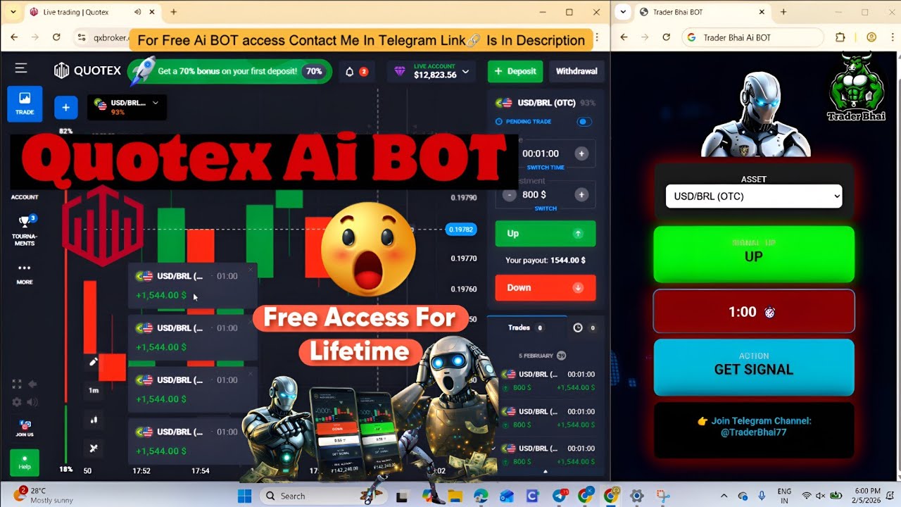 Quotex AI BOT 🚩No Loss Signals😱 Quotex AI BOT Real Time Trading 🏆 Free ...