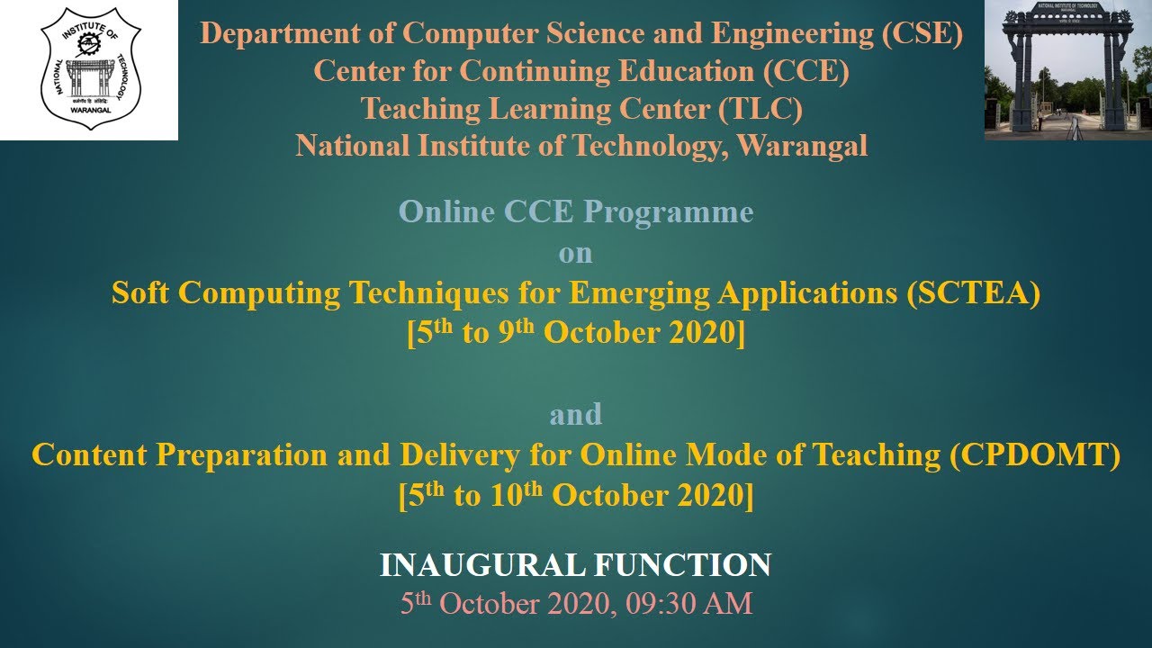 Inauguration of Online CCE Program on SCTEA and Effective Online ...