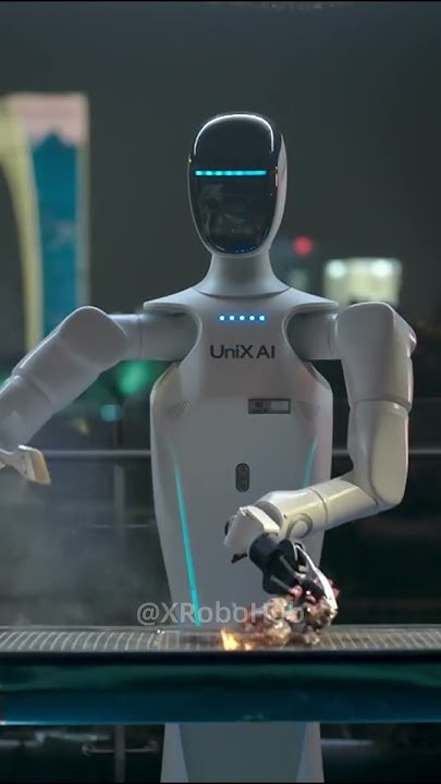 🔥🤖Meet your party assistant: Grilling, bartending...🥩🍹 #robot #humanoidrobot #unixai - YouTube