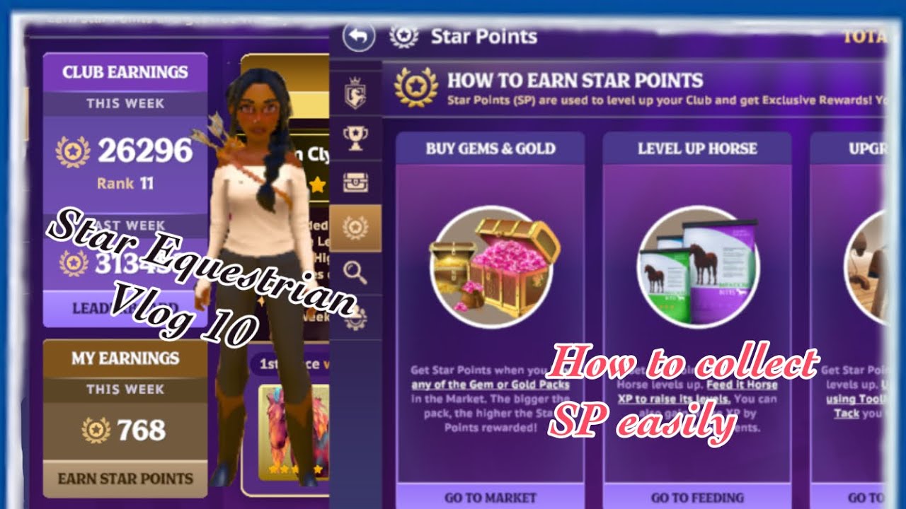 Star Equestrian Vlog [10] How to Earn Star Points, weekly chests - YouTube