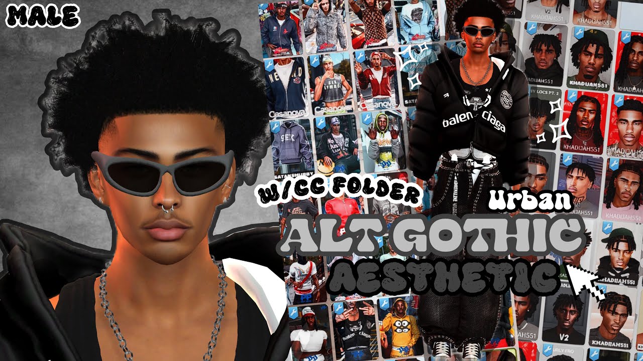 CREATE A SIM |MALE REALISTIC URBAN " ALT GOTHIC " | + CC Folder & Sims ...