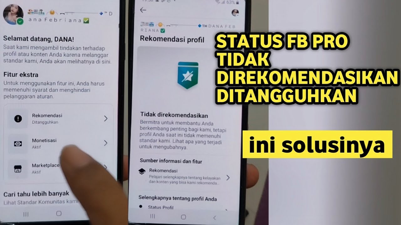 Rame hari ini! Status FB PRO tidak bisa direkomendasikan ditangguhkan ...