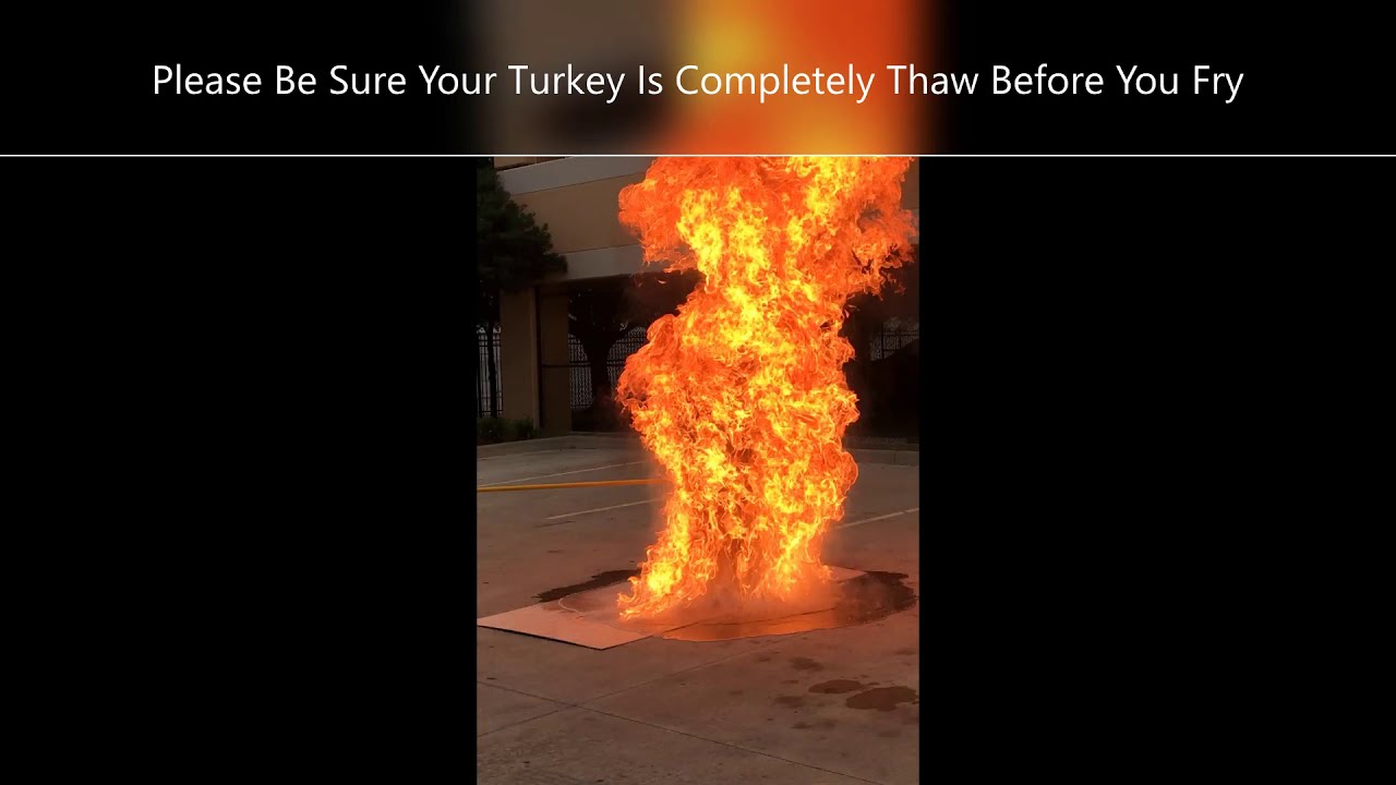 Bellaire Fire Department Demonstration Frying Frozen Turkey - YouTube