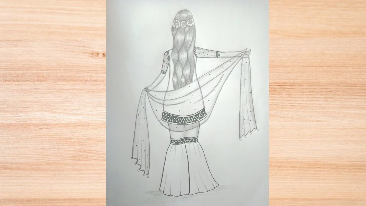 How to draw a beautiful girl || simple drawing of girl || step by step ...