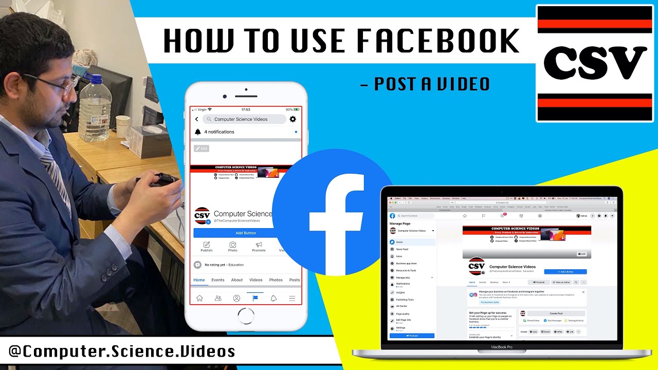 How to UPLOAD a Video to Your Facebook Like Page | New - YouTube