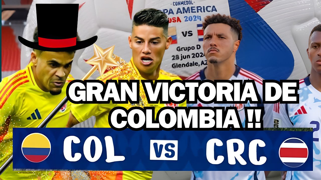 GRAN VICTORIA de COLOMBIA CONTRA COSTA RICA (3-0 ) RESUMEN COPA AMÉRICA ...