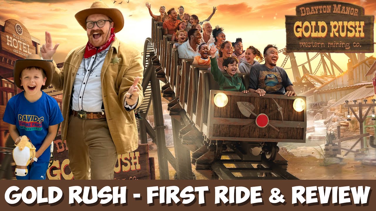 GOLD RUSH - Review of Drayton Manor's brand new roller coaster - YouTube