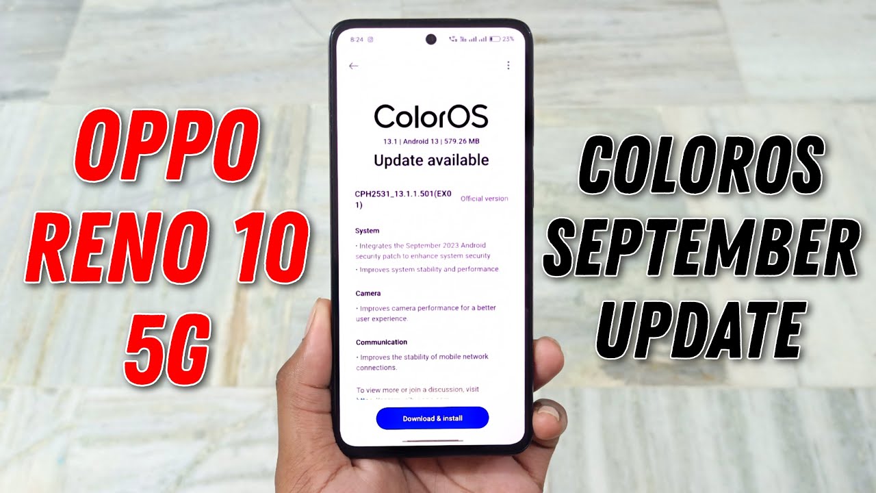Oppo Reno 10 5G ColorOS 13.1.1.501 New Update - YouTube