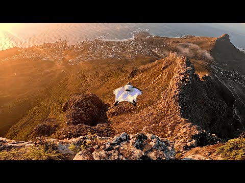 A Perfect Wingsuit Flight | Golden Hour on Table Mountain