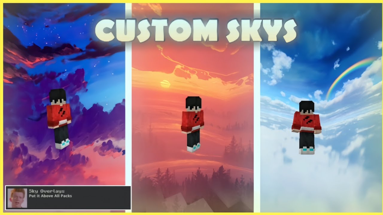 Top 10 best custom sky overlays for mcpe 1.20+ .🔥😍. Download link 🔗 ...