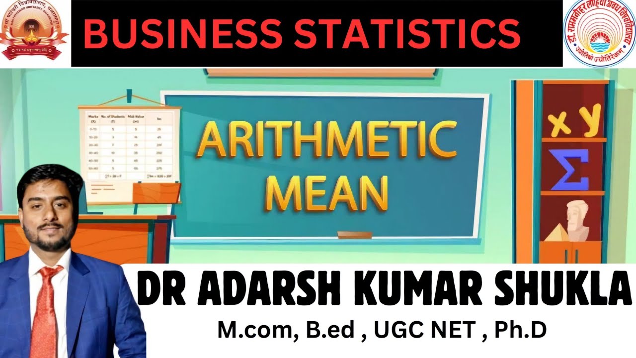 Arithmetic Mean | Individual Series | Statistics for Class 11, 12, B ...