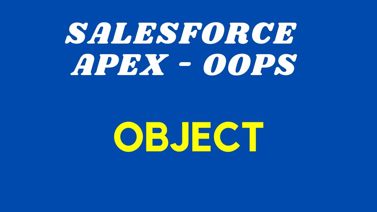 7 Oops Object Creation Constructor Salesforce Salesforce Online Training Youtube