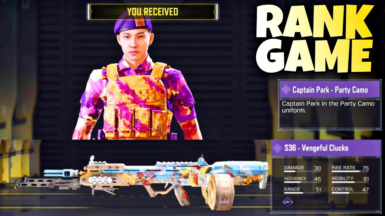 FREE EPIC S36 AND CAPTAIN PARK PARTY CAMO UNLOCKED FROM BLACK GOLD ...