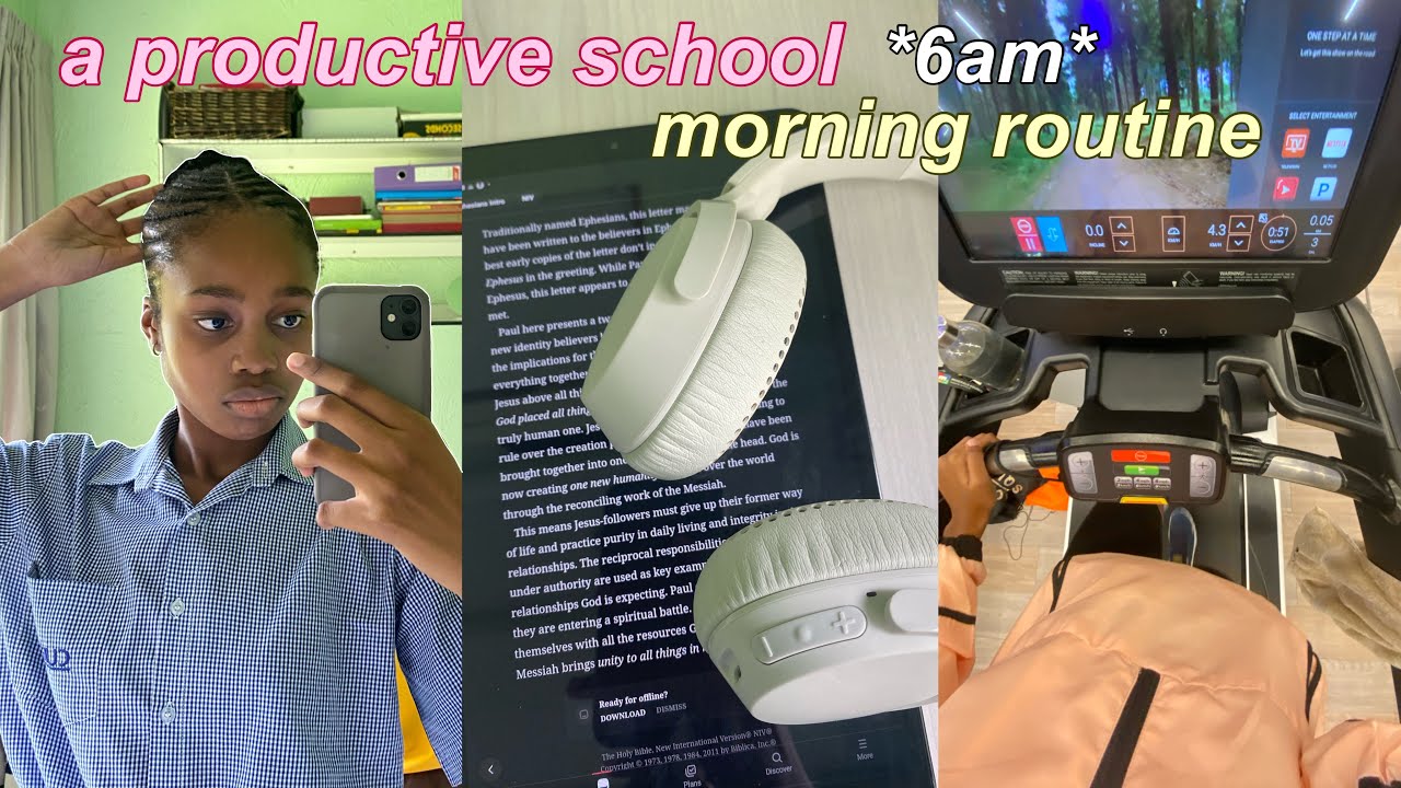 my 6am school morning routine *productive & realistic* - YouTube