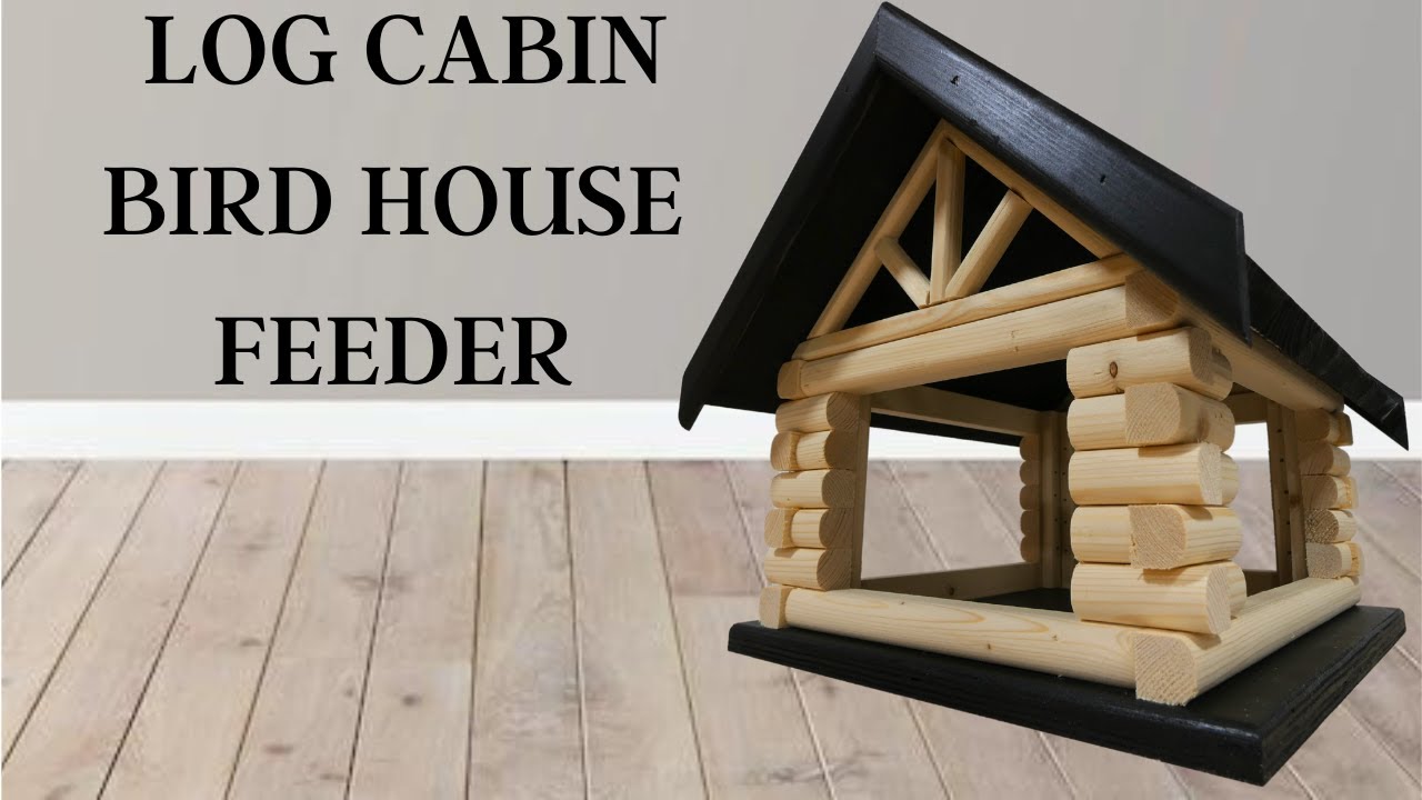 Transform Your Garden with a Stunning Log Cabin Bird House Feeder - YouTube