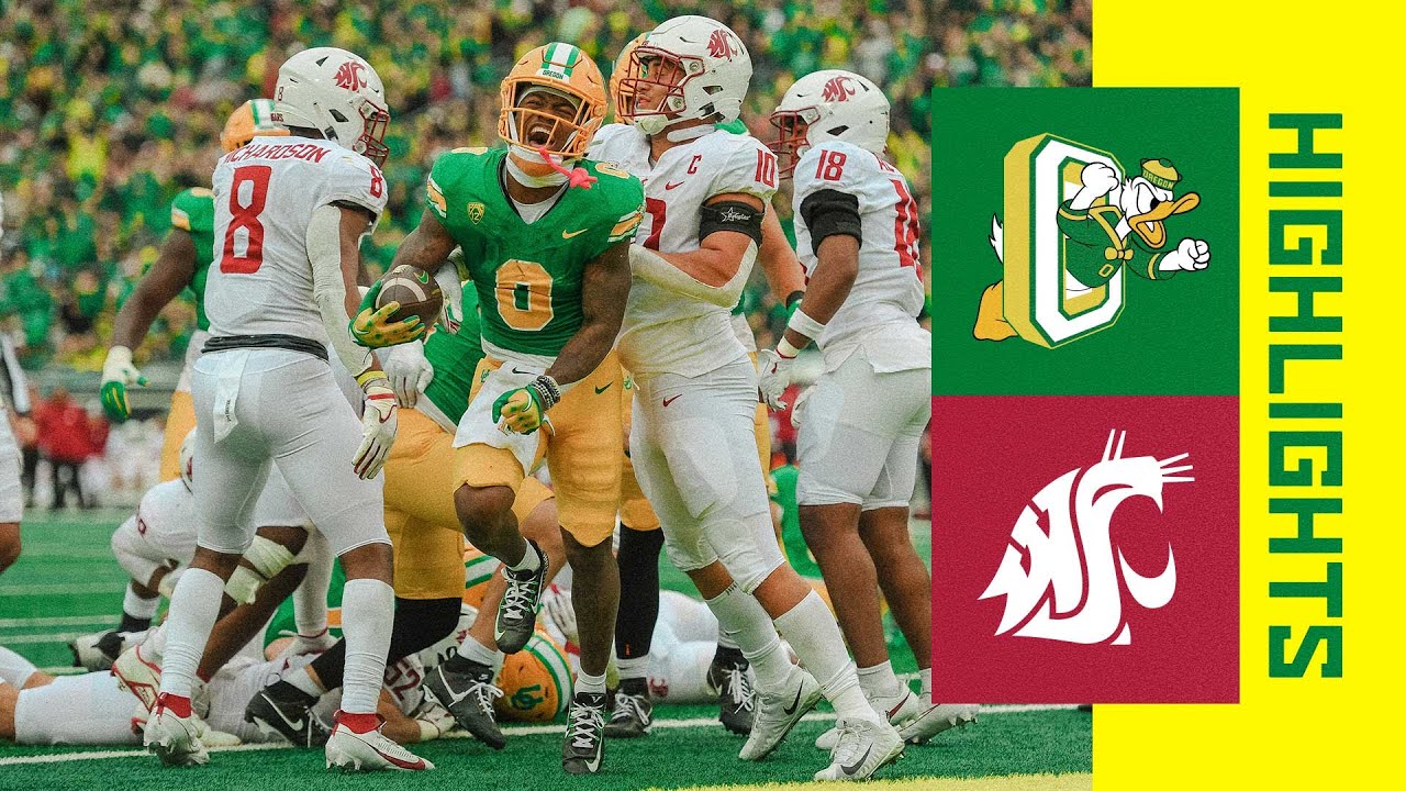 Oregon Football vs Washington State | GAME HIGHLIGHTS (2023) - YouTube