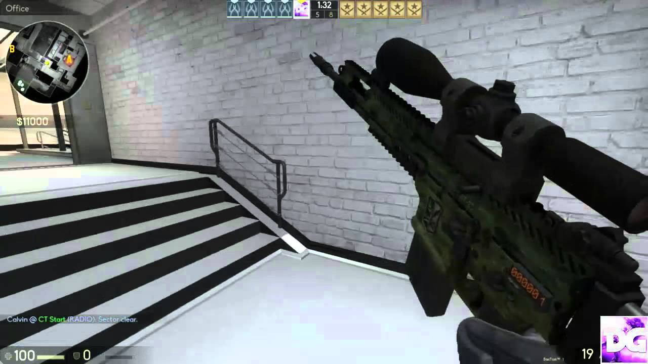 Cs: Go StatTrak SCAR 20 Green Marine - YouTube