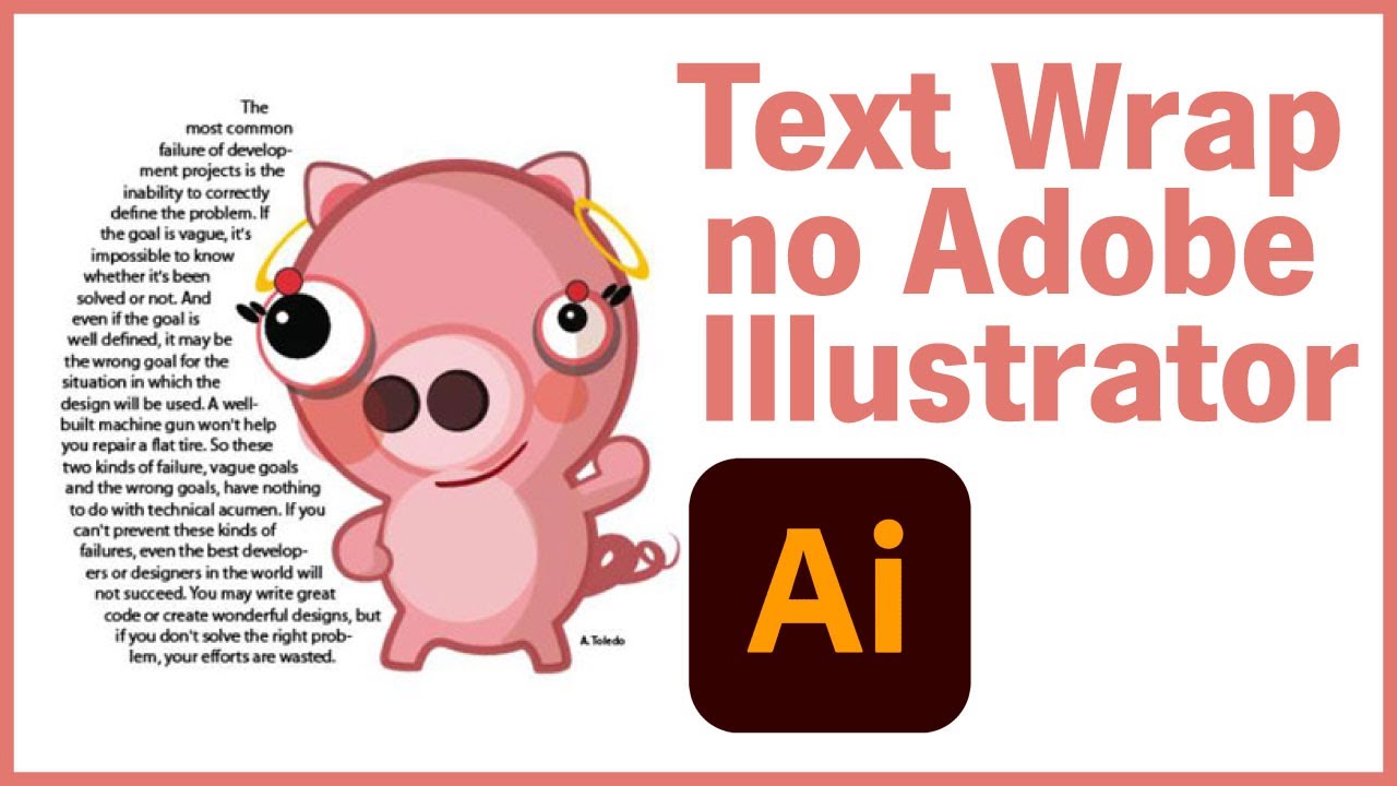 Como Fazer Text Wrap no Adobe Illustrator Passo a Passo - YouTube