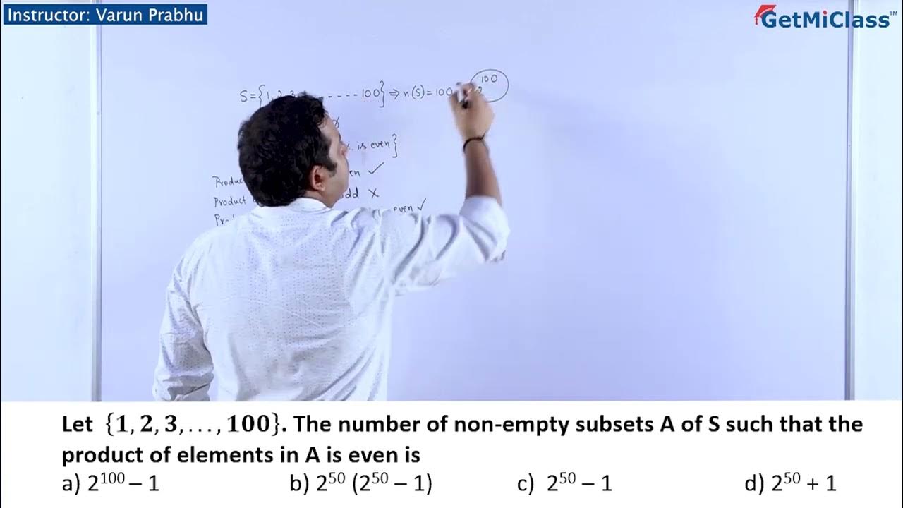Counting Even Subset Products Efficiently JEE 11th Maths Sets - YouTube