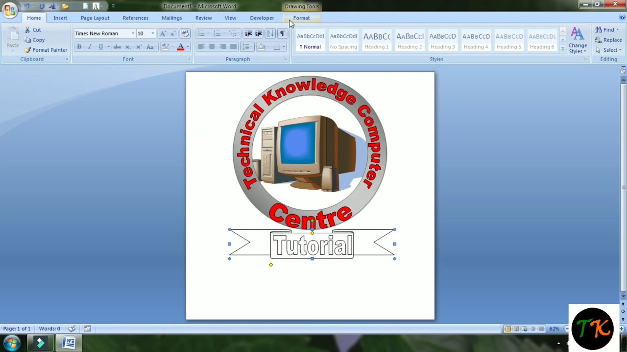 How to make logo in word | Microsoft word - YouTube