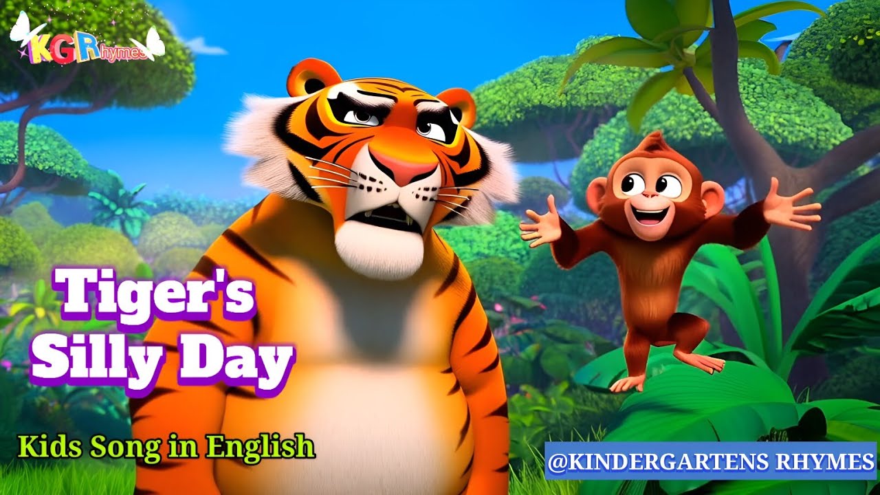 Tiger's Silly Day|Tiger kids Song in English|English Nursery Rhymes ...