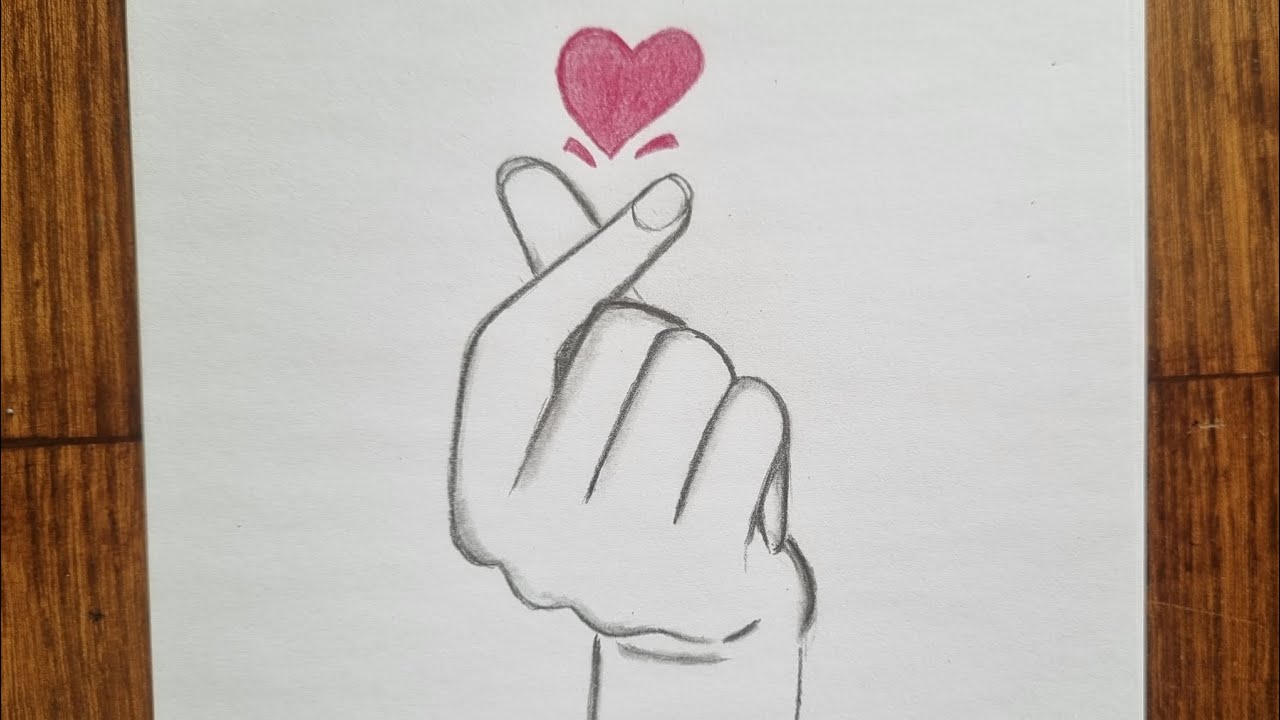 How to draw tumblr korean heart | BTS army drawing easy | BTS army hand ...