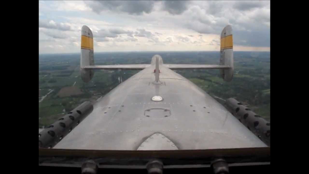 B-25 Top Turret View - YouTube