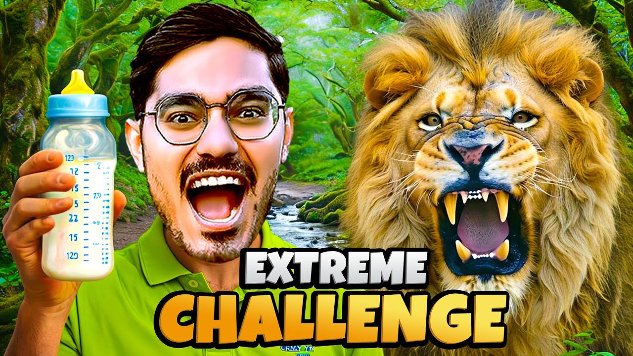 Extreme Challenge क्या मैं असली शेर को दूध पिला पाउँगा 100% Real ...