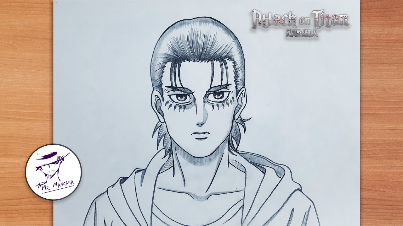 How to Draw Eren Yeager Easy | Attack on Titan Drawing step-by-step ...