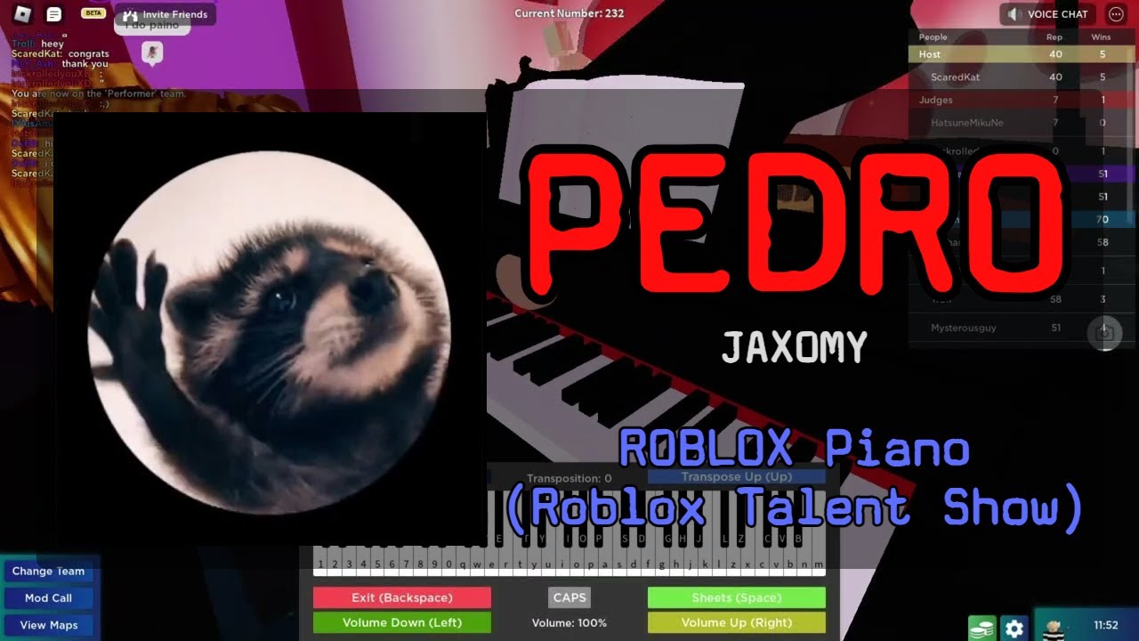 Pedro Pedro Pedro | Roblox Got Talent (ROBLOX Piano Cover) - YouTube